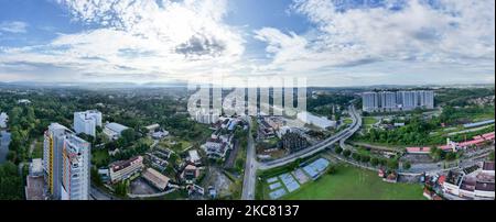 An aerial view of Seremban town, the capital city of Negeri Sembilan ...