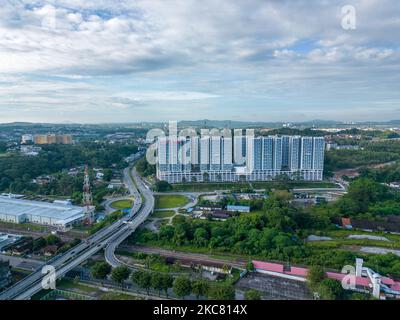 An aerial view of Seremban town, the capital city of Negeri Sembilan ...