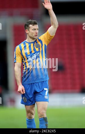 Shaun Whalley of Shrewsbury Town during the Sky Bet League 1 match ...