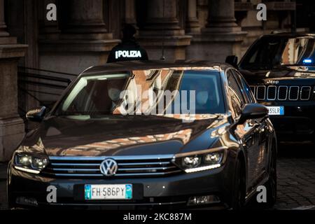 Resigning Prime Minister Giuseppe Conte enters the Chamber of Deputies ...