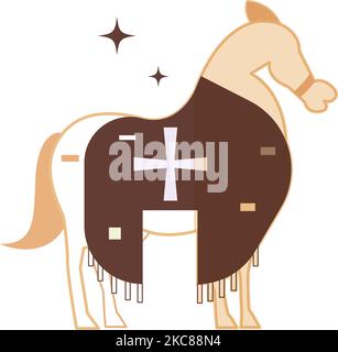 Isolated medieval knight horse cavalry icon Vector Stock Vector Image ...
