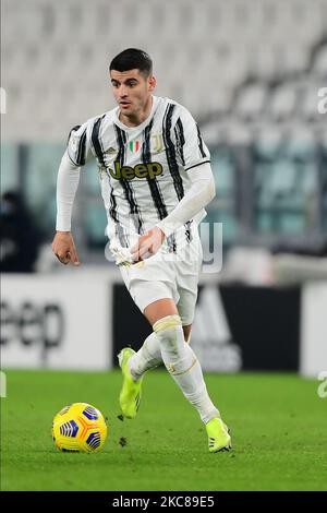 Alvaro Morata of Juventus Turin controls the ball during quarter finals ...