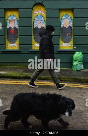 Images of Father Dougal, Father Ted and Father Jack seen in windows of ...