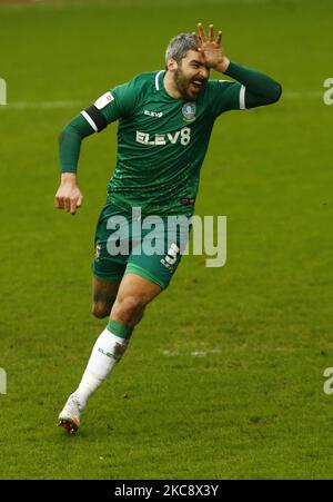 Sheffield Wednesday's Callum Paterson celebrates scoring their side's ...