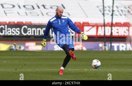 Sacha Bastien of Gillingham's during the pre-match warm-up during Sky ...