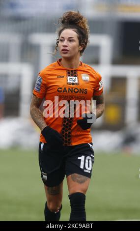 Brooke Nunn of London Bees during the pre-match warm-up during FA Women ...