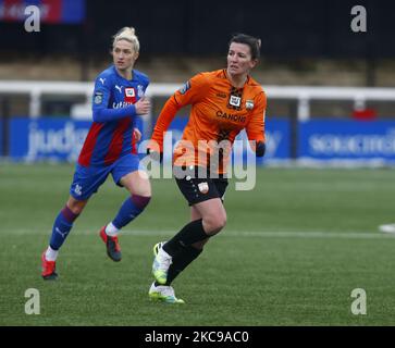 Helen Ward of London Bees during the pre-match warm-up during FA Women ...