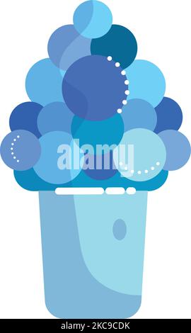 Isolated blue monochromed ice cream icon Vector Stock Vector Image ...