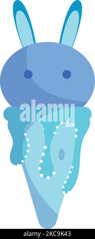 Isolated blue monochromed ice cream icon Vector Stock Vector Image ...