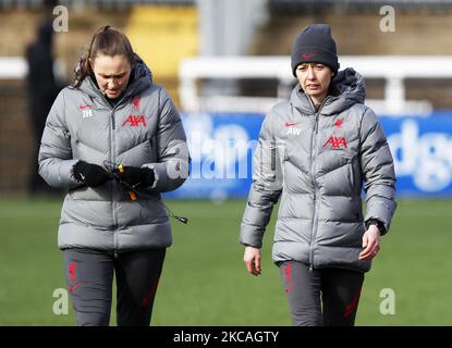 Liverpool Women interim manager, Amber Whiteley during FA Women's ...