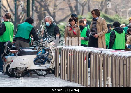 Lady Gaga, Adam Driver and Ridley Scott are seen on the House of Gucci ...