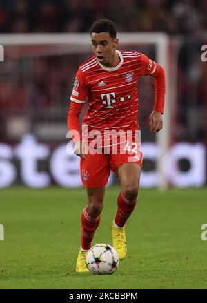 MUNICH, GERMANY - NOVEMBER 8: Jamal Musiala of Bayern Munich during the ...