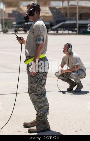 U.S. Air Force Airmen during Operation Night King in the California ...