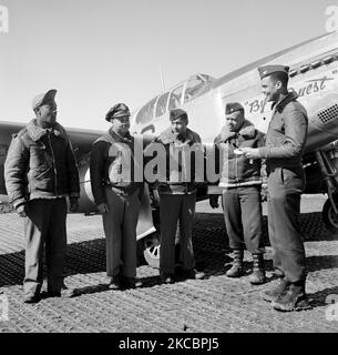 General Benjamin O. Davis, Jr., commander of the Tuskegee Airmen during ...