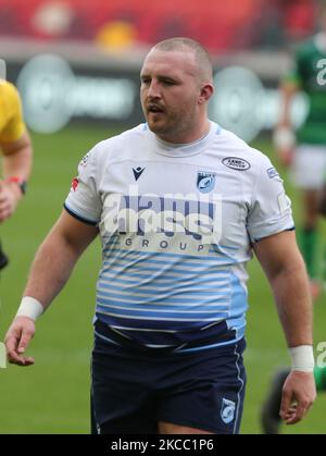 Dillon Lewis of Cardiff Blues during European Champions Cup between ...