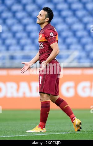 Pedro of AS Roma looks dejected during the Serie A match between AS ...