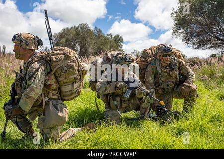 Soldiers from 25th Infantry Division stand at attention during the ...