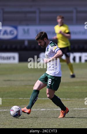 Joe Edwards of Plymouth Argyle in action during the Sky Bet ...