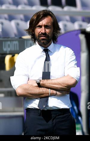 Andrea Pirlo manager of Juventus FC gestures during the Serie A match ...
