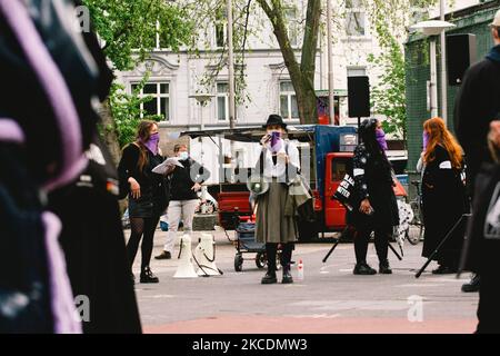 general view of woman Walpurgis night protest in Bonn, Germany on April ...