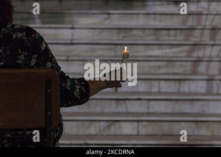 Jesus resurrection ceremony in St Nicholaos Church of Piraeus in Athens ...