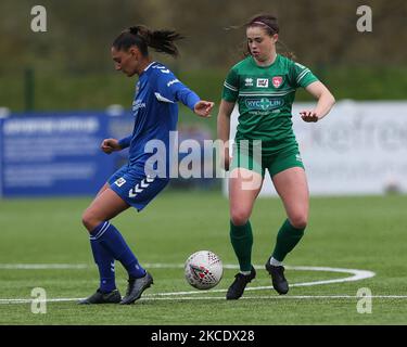 Bethan MERRICK of Coventry United in action with Durham Women's Mollie ...