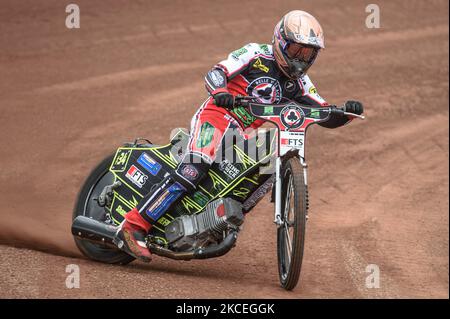 Jye Etheridge in action during the Belle Vue Speedway Media Day at the ...