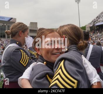 West Point graduates embrace after the conclusion of the 2021 West ...