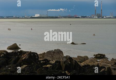 People enjoy swimming near Seapoint Beach. On Sunday, 23 May 2021, in ...