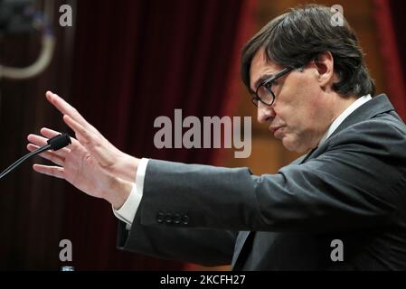 Salvador Illa, from PSC, during the first plenary session of the new ...