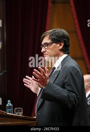 Salvador Illa, from PSC, during the first plenary session of the new ...