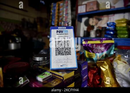 Paytm digital barcode scanner can be seen in Kolkata, India, 11 June ...