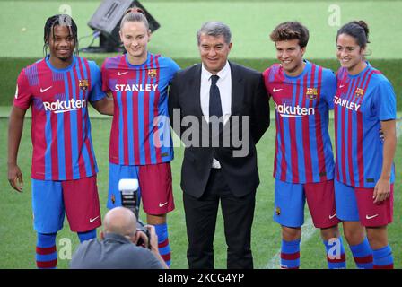 Marta Torrejon during the presentation of the new FC Barcelona shirt ...