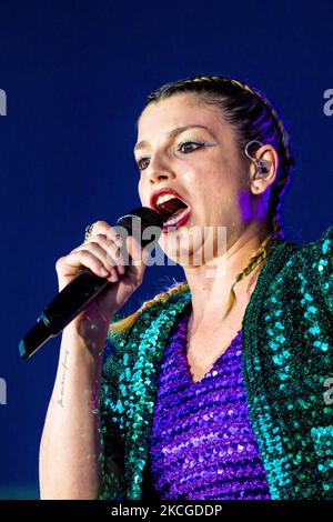 Italian singer Emma Marrone in concert at Carroponte in Milan, Italy ...