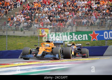 Spielberg, Austria. 2 July 2021. Daniel Ricciardo of McLaren on track ...