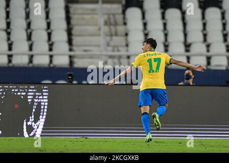 Lucas Paquetá Brazil player celebrates his goal during a match against ...