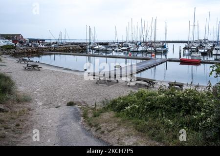 View of Ballen Marina, popular tourist destination of the island of ...