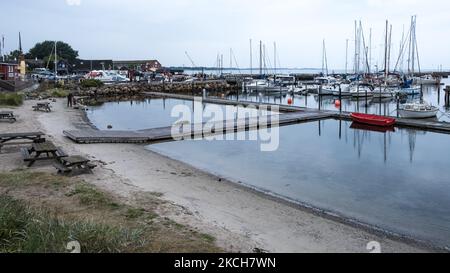 View of Ballen Marina, popular tourist destination of the island of ...