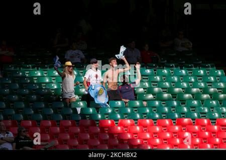 Argentinian fans cheers on during the 2021 Summer Internationals match ...