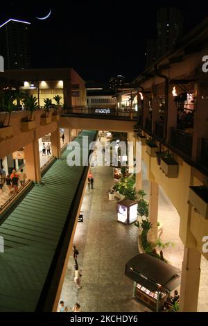 Ala Moana Center open air shopping mall exterior view - Honolulu ...