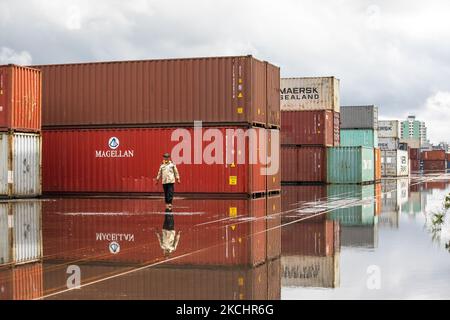 Dhaka Inland Container Depot . Dhaka ICD container storage . ICD ...