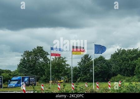 Border between Germany and Denmark near Skomagerhuset Stock Photo - Alamy