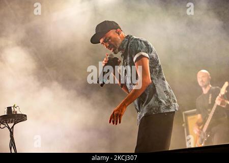 Samuel Romano and his band Subsonica performs live in Rome at Palazzo ...