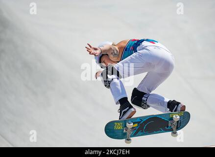 Jordyn Barratt during women's park skateboard at the Olympics at Ariake ...