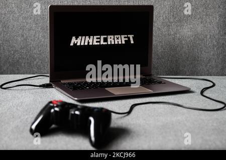 Logo of computer game Minecraft is seen at the PAX Aus 2025 ...