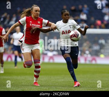 L-R Amelia Hazard of Arsenal and Jessica Naz of Tottenham Hotspur Women ...