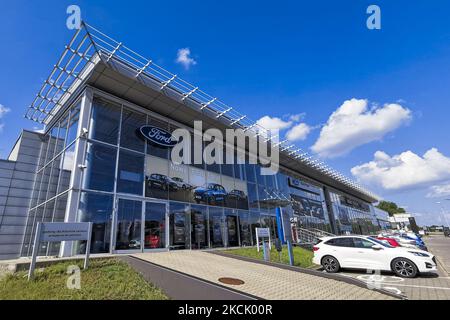 Ford car showroom is pictured in Krakow, Poland on August 18, 2021 ...