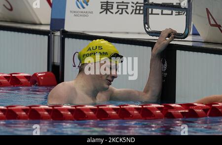 Ben Popham from Australia winning gold during swimming at the Tokyo ...