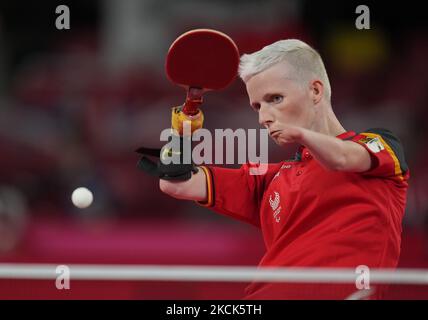 Stephanie Grebe from Germany during table tennis at the Tokyo ...
