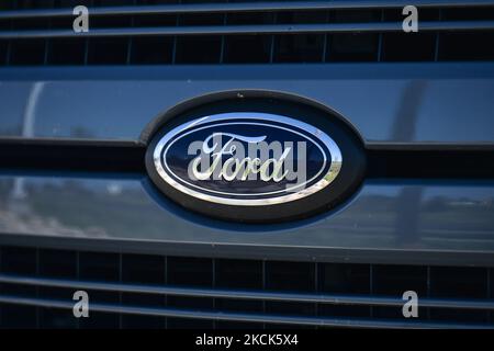 Ford truck parked outside a Ford dealership in South Edmonton. On ...
